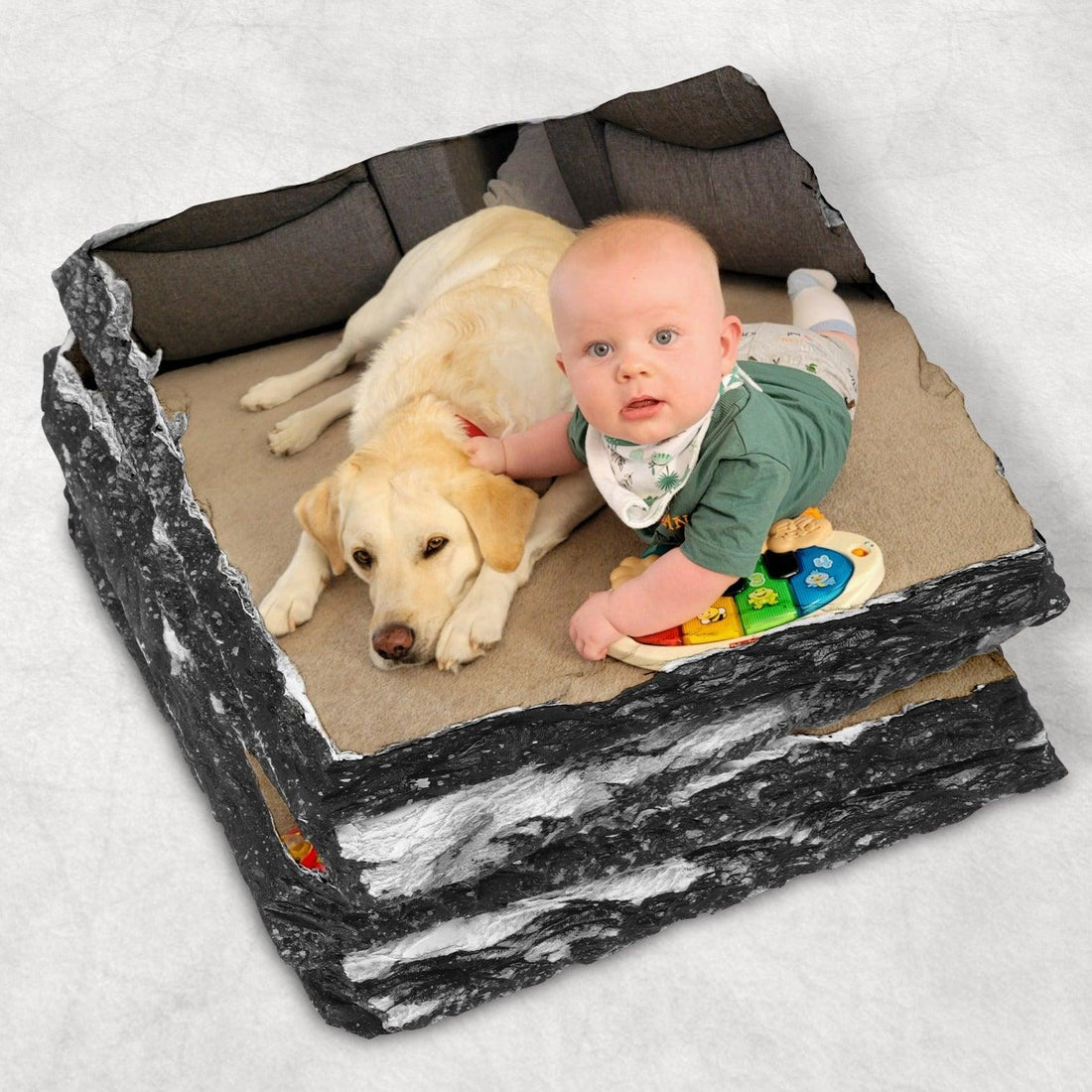 Square photo slate coaster - personalised slate coaster – Moose and ...